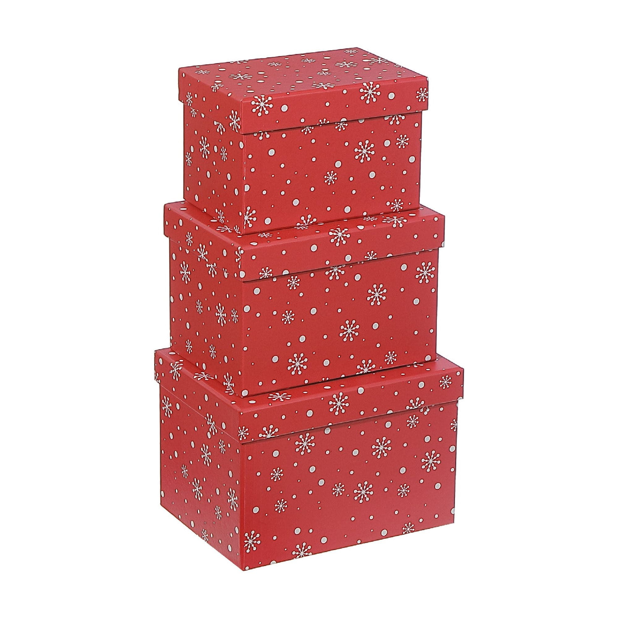Click here for Ih Casadécor Rect. Nesting Boxes (Snowflake On Red... prices