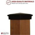 Atlanta 4x4 Black Pyramid Slim Profile Post Cap for Outdoor Yard Fences ...
