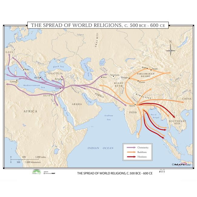Univarsal 931000061111-46x37-RAB 46 x 37 in. No.111 The Spread of World ...