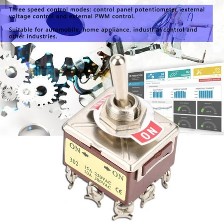 Momentary Toggle Switch, 12mm Toggle Switch, 9 Pin For Automobile ...