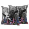 Black Cows Outdoor Waterproof Throw Pillow Covers 26x26 Set of 2 ...