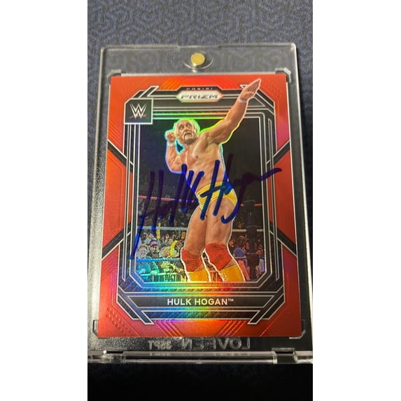 2023 Panini Prizm WWE Hulk Hogan #195 Red Holofoil /1 On Card Auto ...