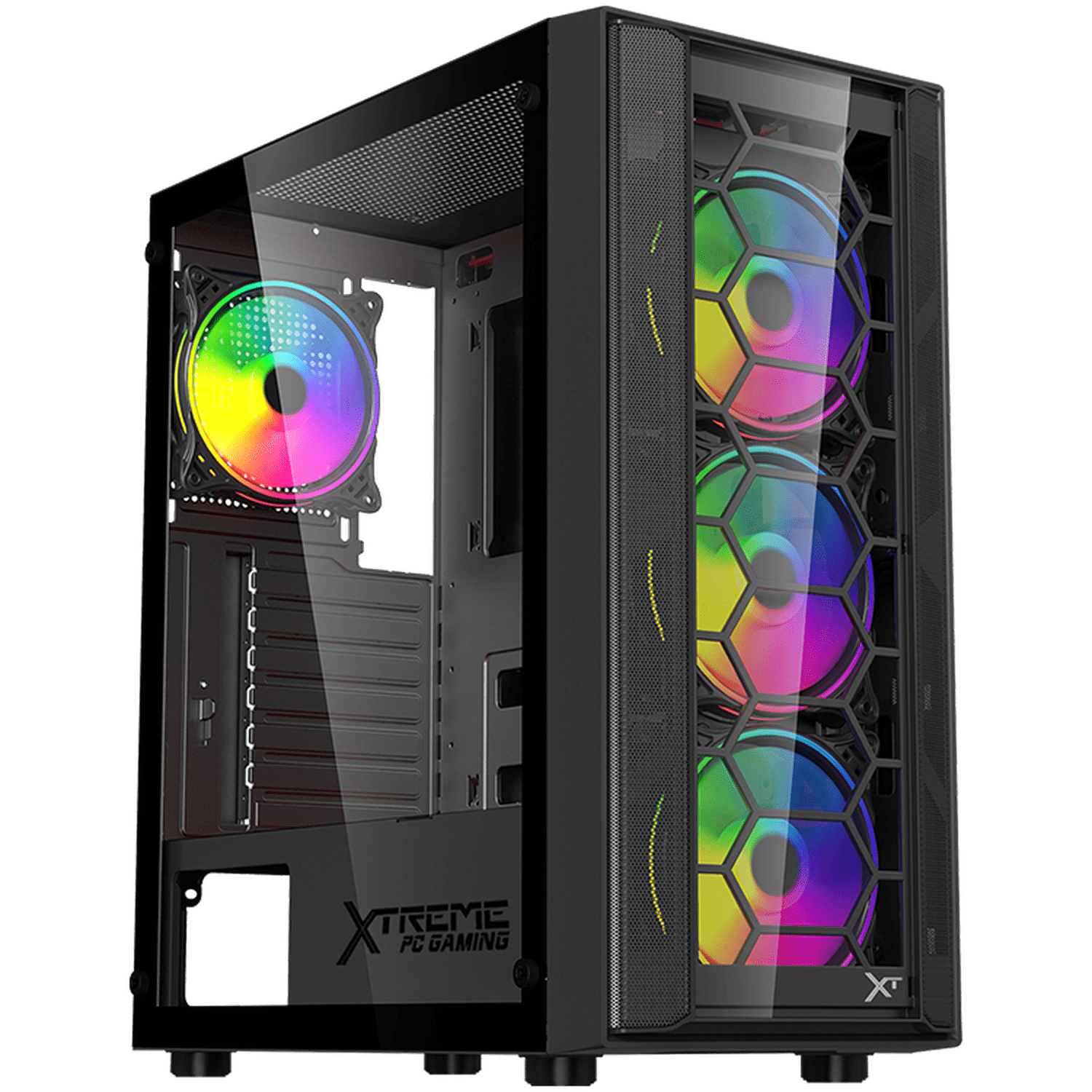 Gabinete Gamer XTREME PC GAMING Kronos Media Torre ATX 600W 4 Fan ARGB ...