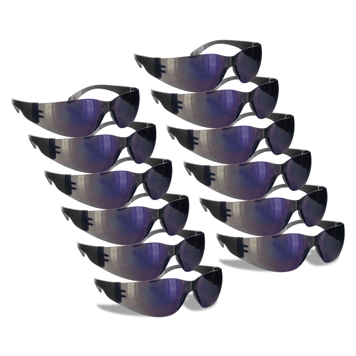 Rugged Blue Diablo Safety Glasses Blue Mirror Lens - 3PK - Walmart.com