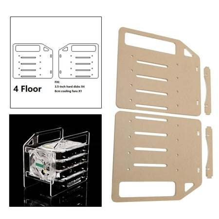 DIY 3.5inch Transparent Stacking Bracket Organizer Box Cage Accessories ...