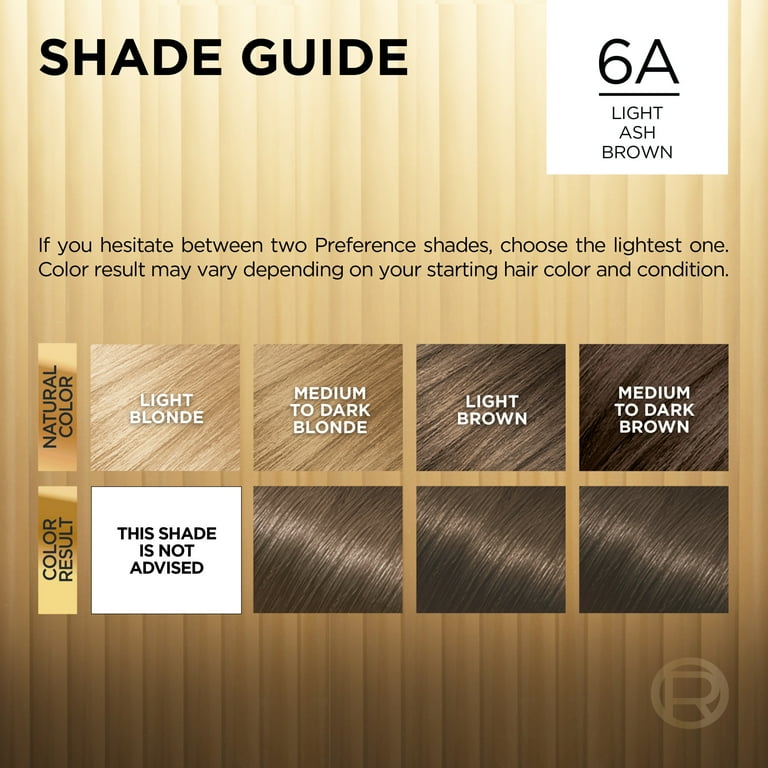 Light Ash Brown Hair Color Chart