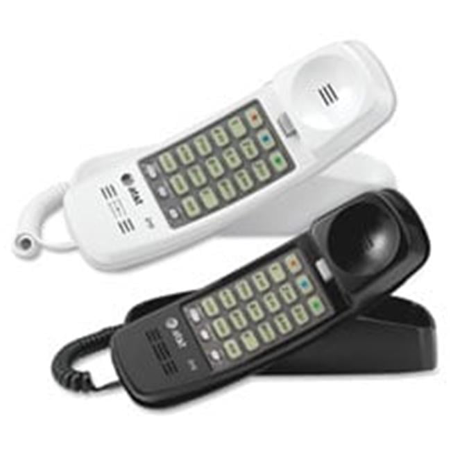 At&T Corded TrimLine Phone,Lighted Keypad, White - Walmart.com