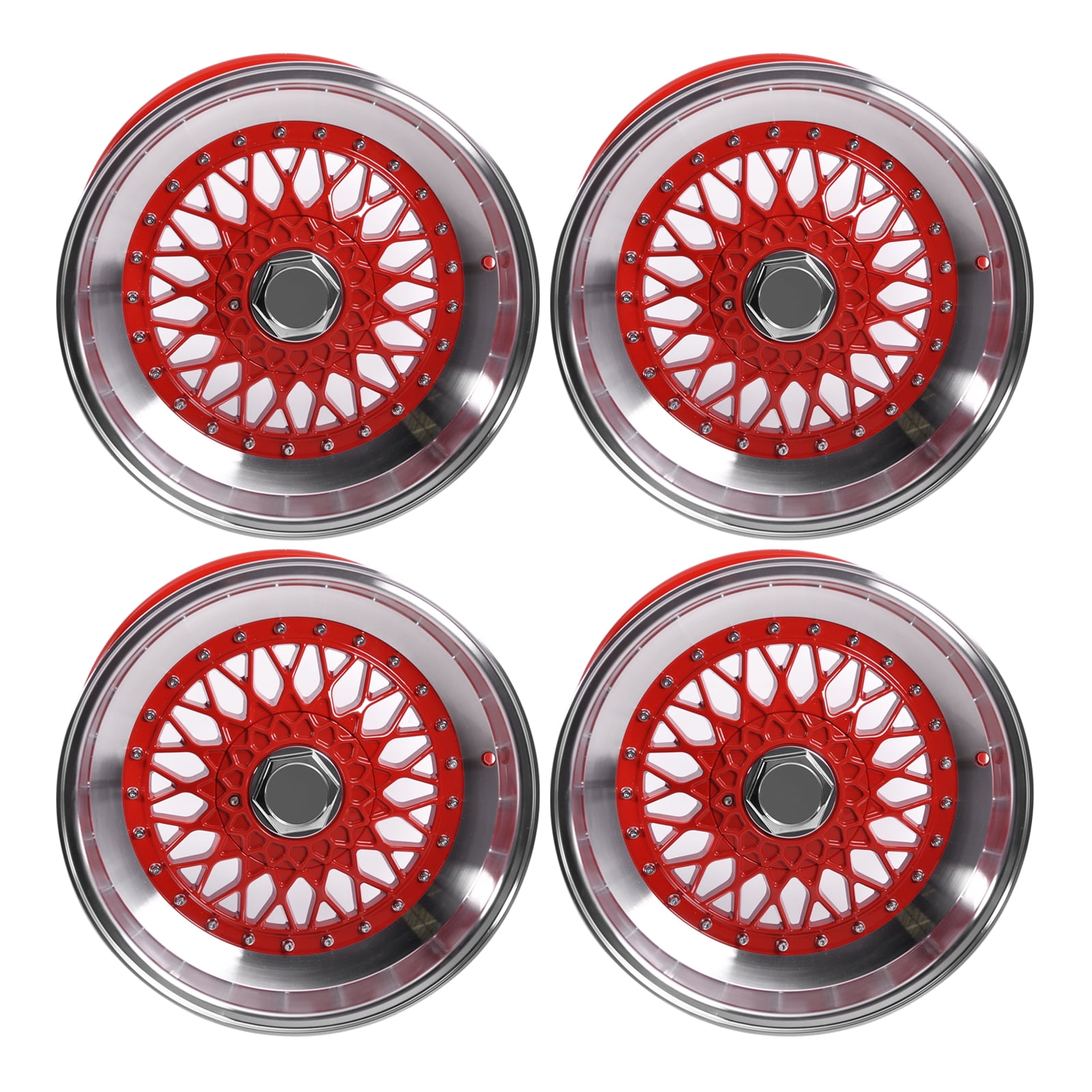 Ikon Motorsports (4) 17X10 +30 5X100 / 5X114.3 Step Lip Deep Dish Mesh ...