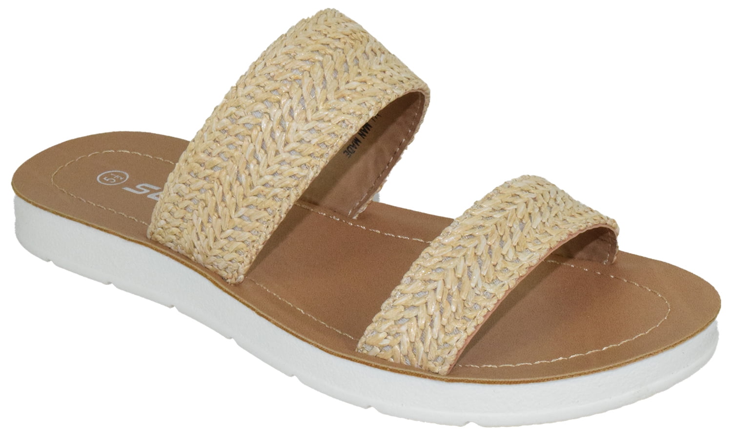Soda Shoes Women Flip Flops Flat Beach Sandals Slides Double Straps ...