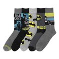 Batman Character & Logo Men’s 5-Pair Pack Crew Socks - Walmart.com