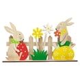 1Pc Easter Wooden Bunny Table Sign, Farmhouse Style Spring Decor ...