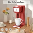 2-in-1 Slim Single Serve Coffee Maker for K Cup & Ground Coffee, 14 Oz ...