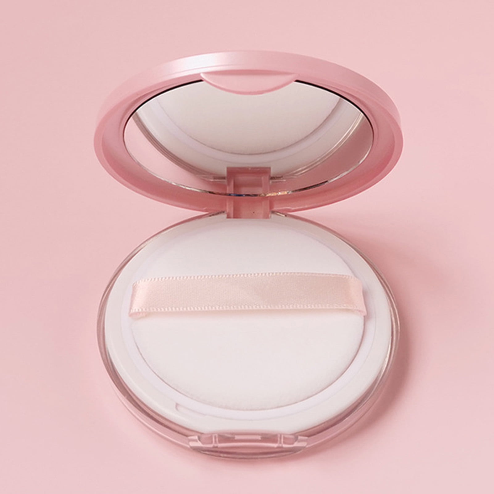 Hesroicy 5g Capacity Makeup Powder Case With Powder Puff Mirror