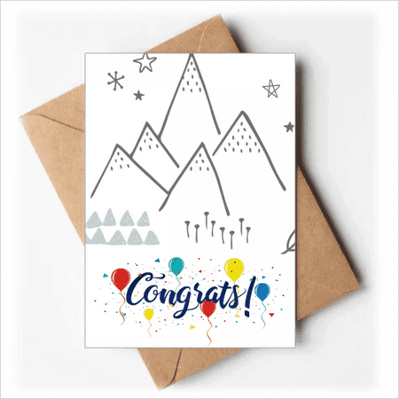 mountain grass star pattern Wedding Cards Congratulations Greeting ...