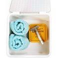 RIHJIN-Small Stacking Lid Bin, Clear-Lid Organizer for Makeup, Cotton ...