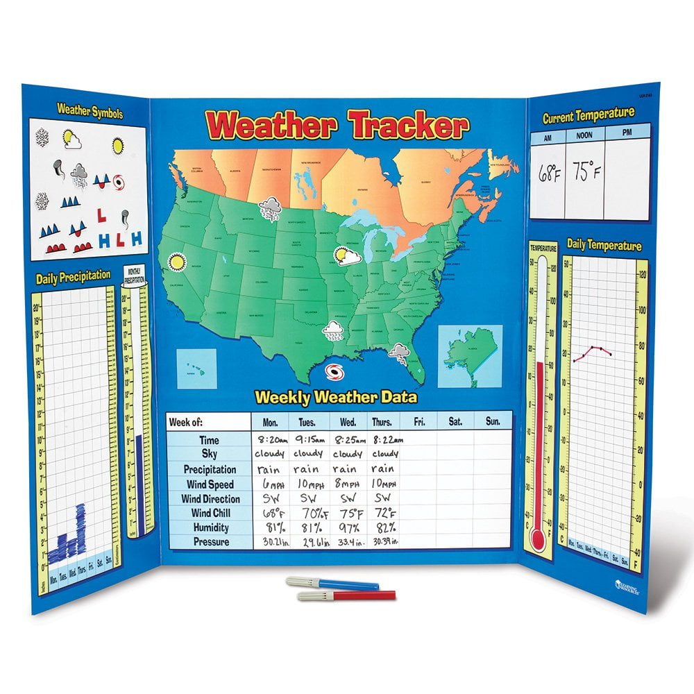 Learning Resources US/Canada Weather Tracker Chart - Walmart.com