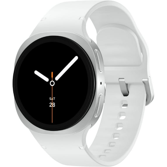 Restored Samsung Galaxy Watch8 40mm LTE Smart Watch, Silver, White Band ...