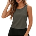 Baeitkot Women's Solid Color Round Neck Top Women's Fashion Solid Color ...