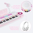Costway 37-Key Kids Piano Keyboard Playset Electronic Organ Light Pink ...