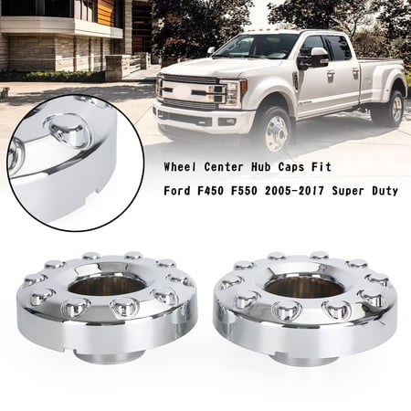 Wheel Center Hub Caps Fit for Ford F450 F550 05-17 Super Duty Dually 10 ...
