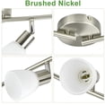 DingLiLighting 4-Light Ceiling LED Fixtures, Flexible Heads, Nickel ...