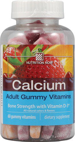 Calcium Adult Gummy Nutrition Now 60 Chewable - Walmart.com