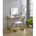Acrylic Kayla Vanity Stool- Gold - Walmart.com