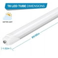 CNSUNWAY LIGHTING 45W Single Pin 8ft LED Tube Light, Fluorescent Replacement, 6000K, 4-Pack ...