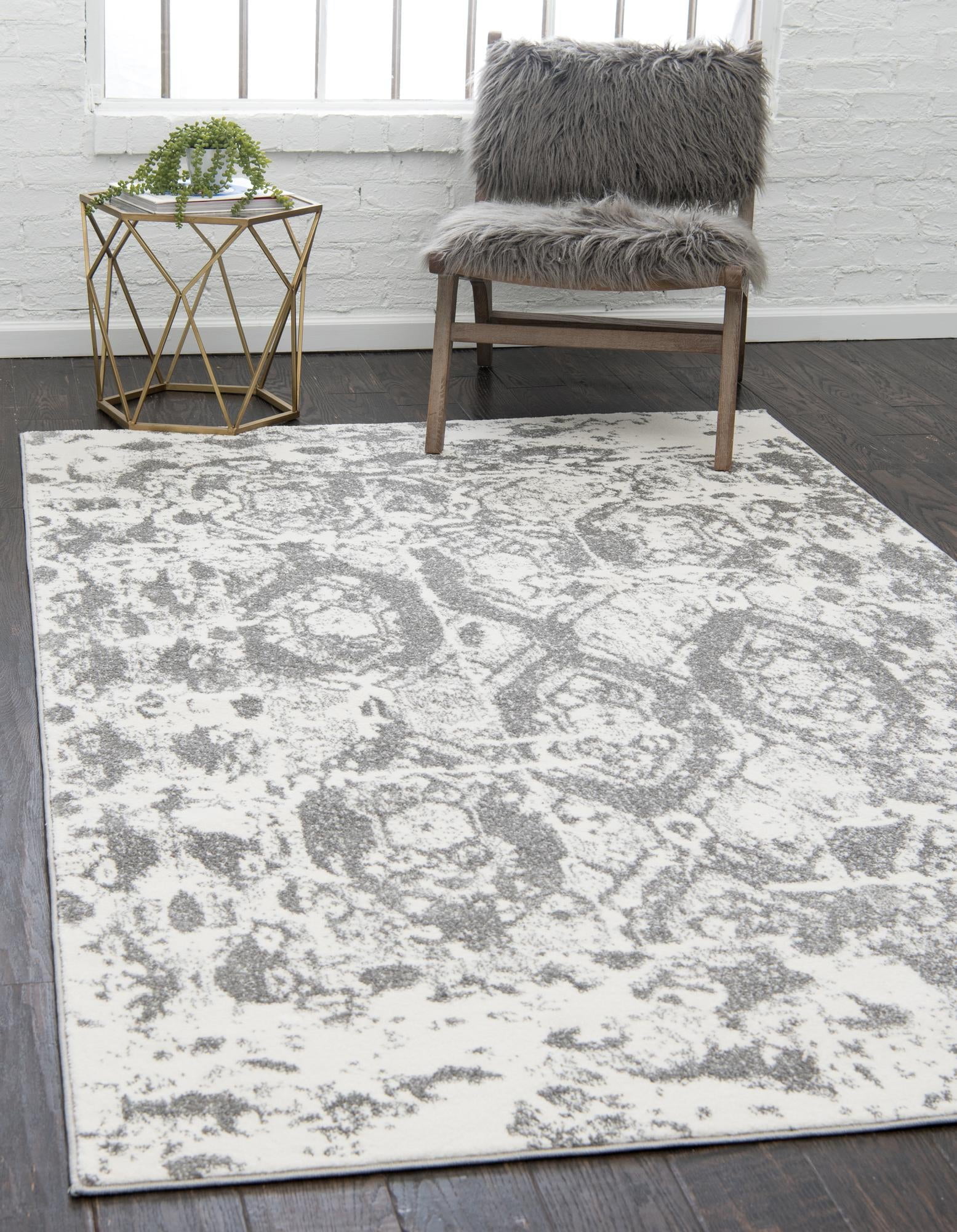 Rugs.com Brighella Collection Rug – 8' x 10' Light Gray Medium Rug ...