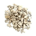 50-Piece Assorted Sizes Shapes Wood Cutouts Shapes Wooden Decoupage ...