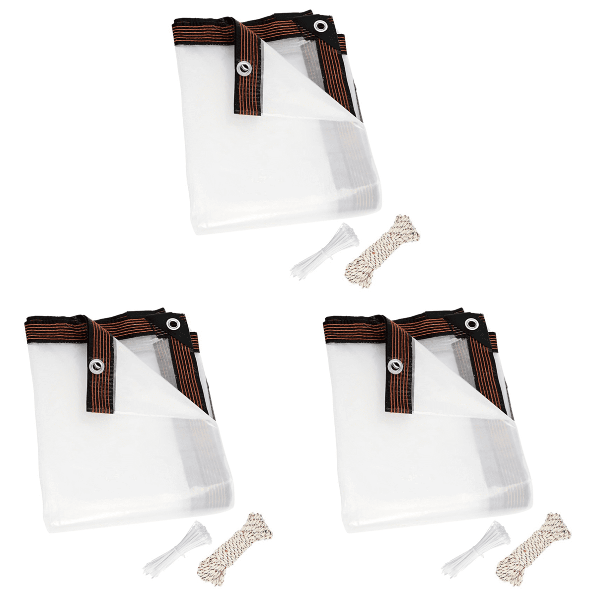 Click here for Unbranded 3pcs 8x10 Ft Clear Waterproof Tarps Heav... prices