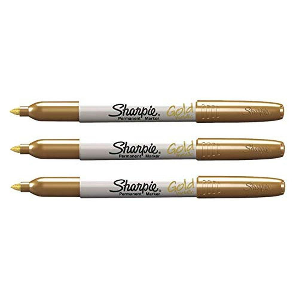 Sharpie Fine Metallic Permanent Marker Pen Gold 1849111 (3 Pack ...