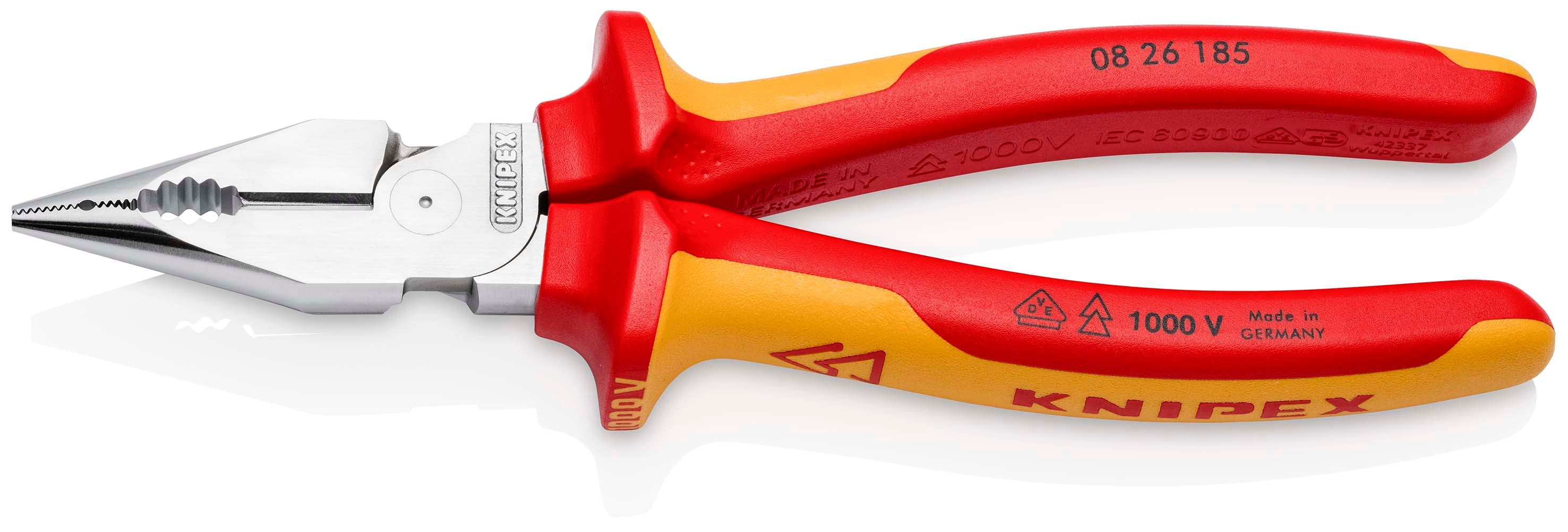 KNIPEX 08 26 185 SB Pinzas universal en punta aislados con fundas en ...