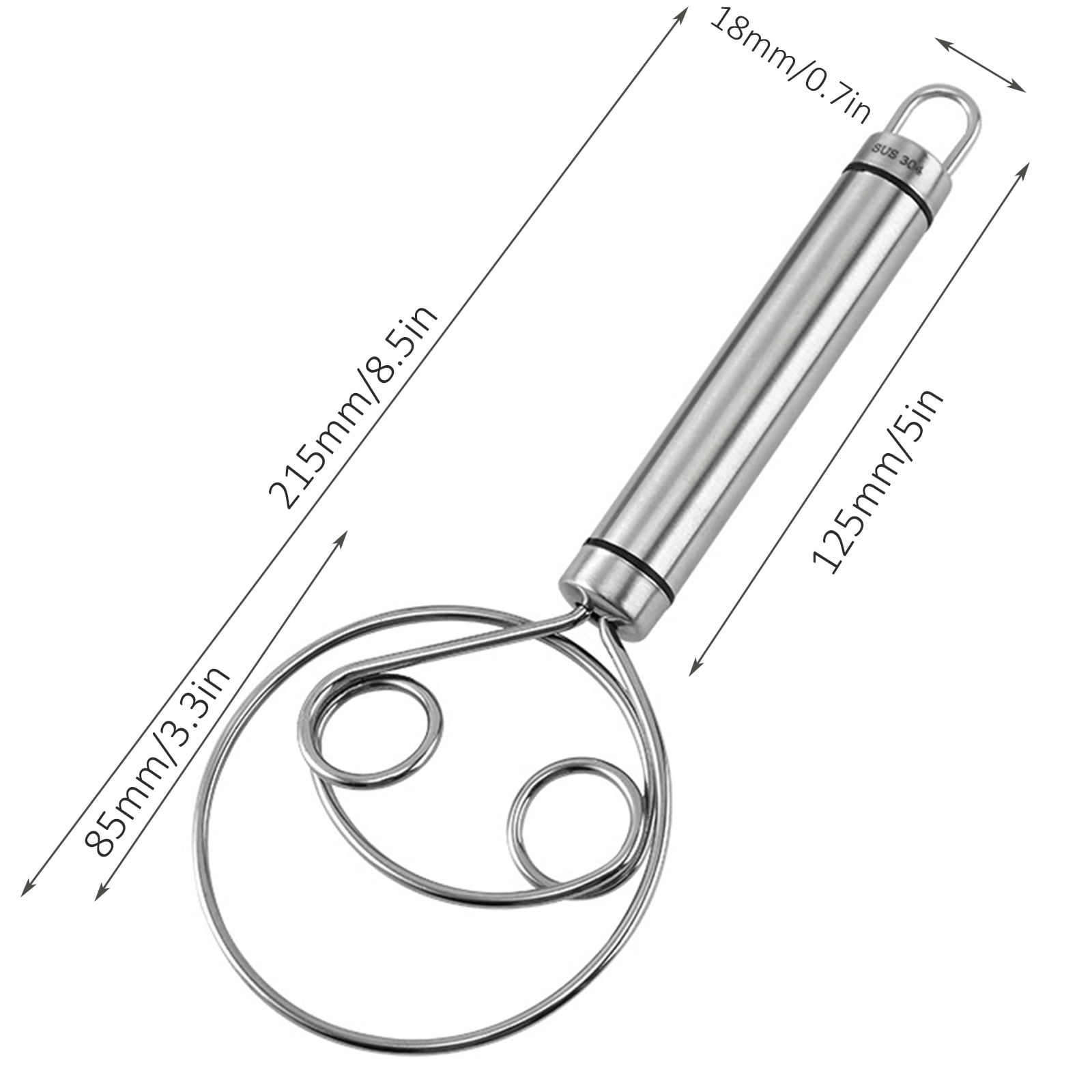Click here for Yeacher Danish Dough Whisk Food Grade 304 Stainles... prices