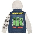 Minecraft Jean Jacket with Hoodie Minecraft Denim Jacket for Little and ...