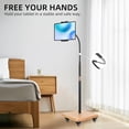 Adjustable Floor Tablet Stand with Rolling Base, Flexible Gooseneck ...