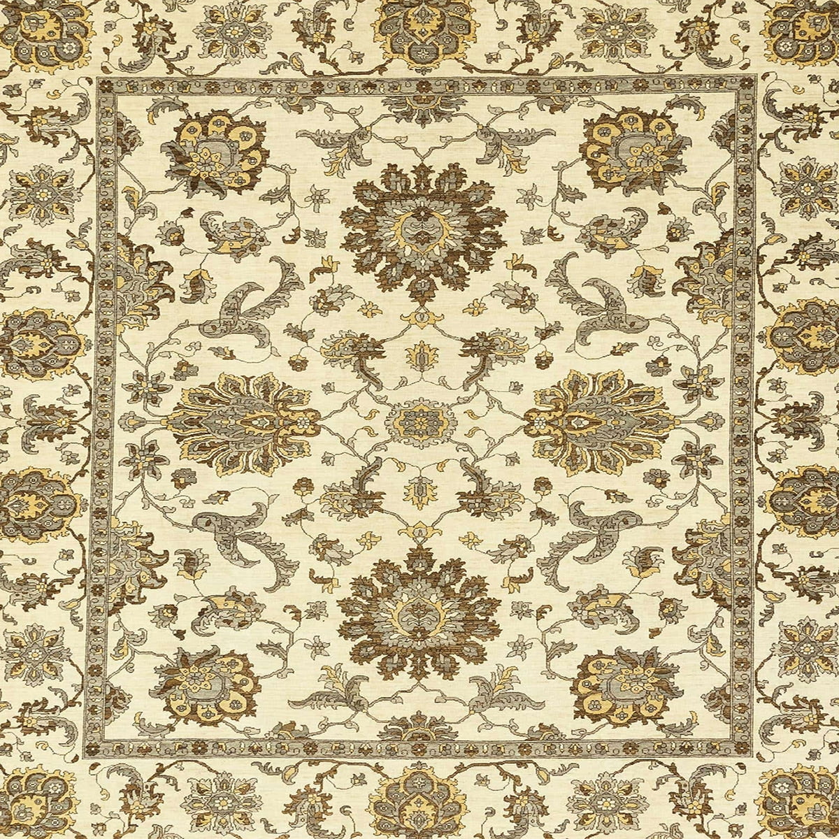 Ahgly Company Indoor Square Abstract Sun Yellow Abstract Area Rugs, 4 ...