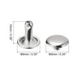50 Sets Leather Rivets 9mm Double Cap Rivets 10mm Height Studs Silver ...