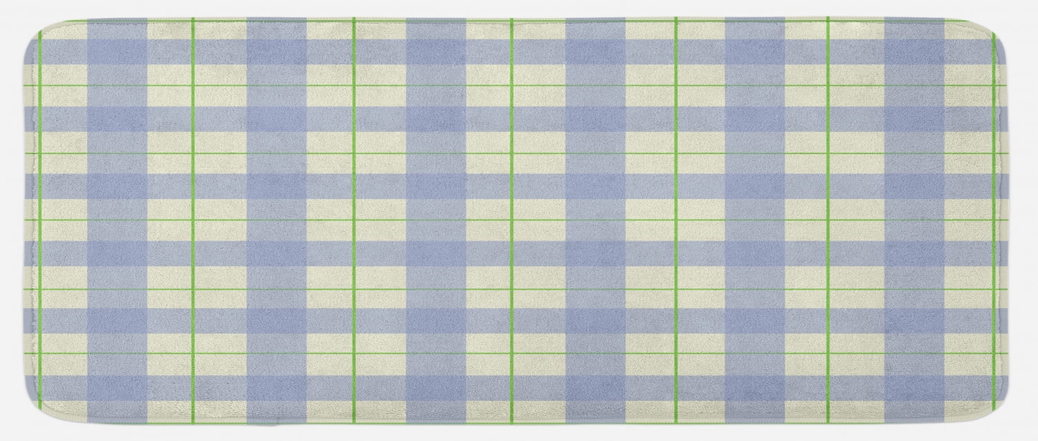 Checkered Kitchen Mat, Celtic Style Classic Design Scottish Thin Lines ...