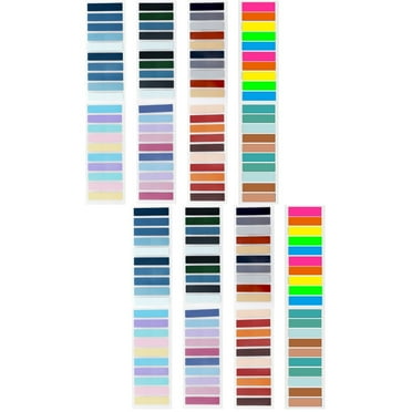100-Pack Multicolor Transparent Sticky Note Tabs - 7.5x5cm & 4.5x1.7cm ...