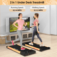 Under Desk Treadmill, Adjustable Indoor Walking Running Exercise ...