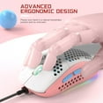 LexonElec M8 LED Gaming Mouse,Ergonomic Ultra-Lightweight Honeycomb ...