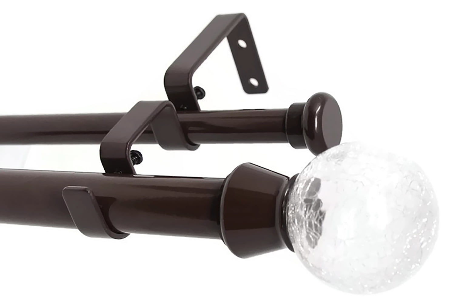 Urbanest Crackle Glass Flat Button 1" 5/8" Double Drapery Curtain ...