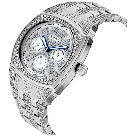 Bulova - Men's Dress Watch 96C002 Silver Stainless-Steel Quartz Watch ...