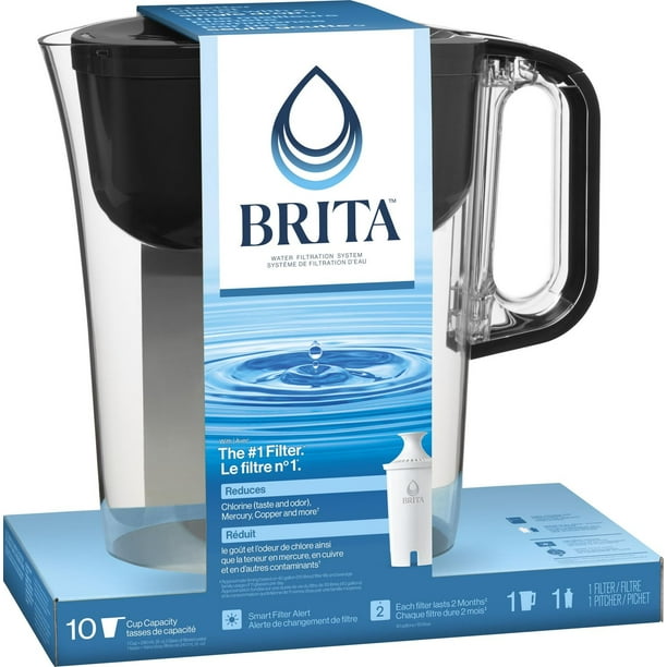 Brita Large 10 Cup Water Filter Pitcher with 1 Standard Filter, Made ...