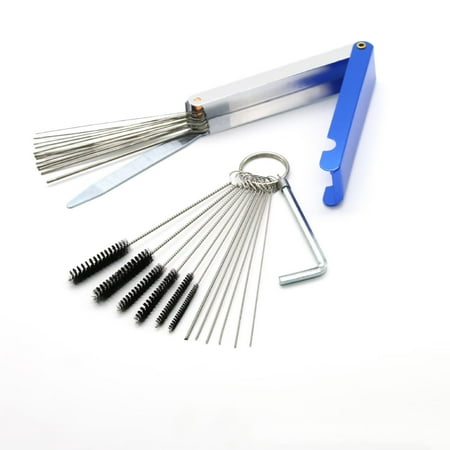 NUNADERNUCarburettor Jet Cleaning Kit - 13 Cleaning Rods, 6 Needles + 6 ...