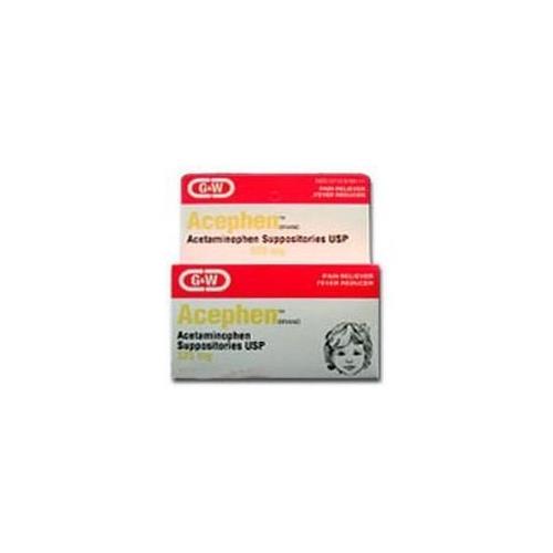 3 Pack G&W Acephen Acetaminophen suppositories 120mg Pediatric 12 Each ...