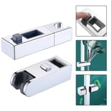 JINGT Square Tube Chrome Shower Rail Head Slider Bar Holder Adjustable ...
