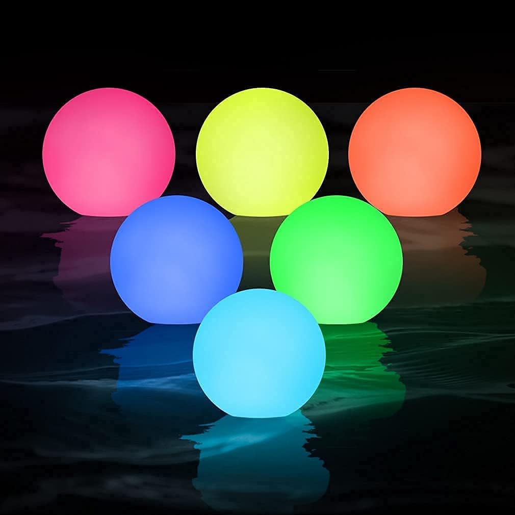 LINLIN LED Ball Mood Light, LED Mood Lamp Ball Light Floating Pool ...