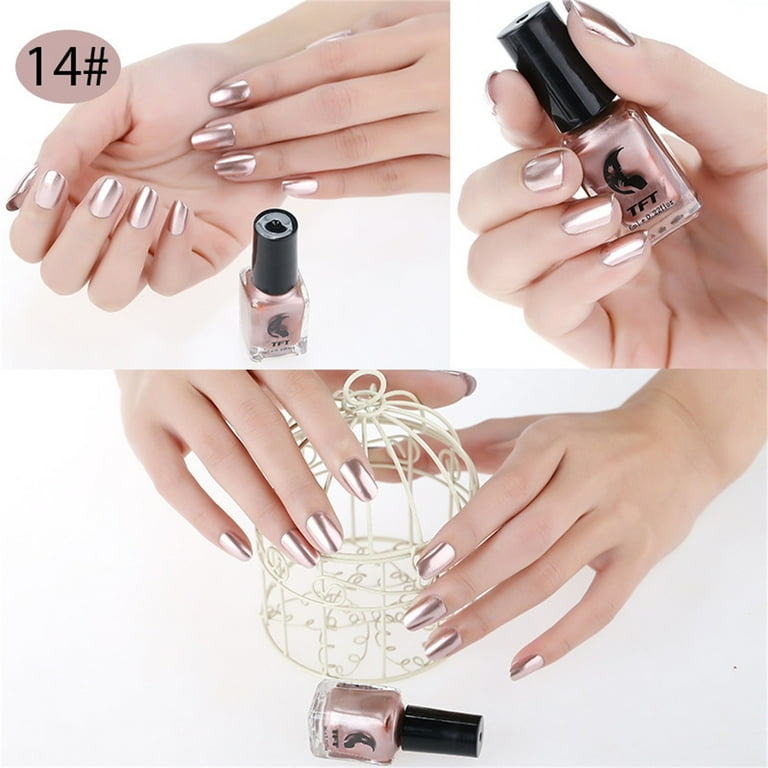 Metallic Mirror Silver Nail Polish